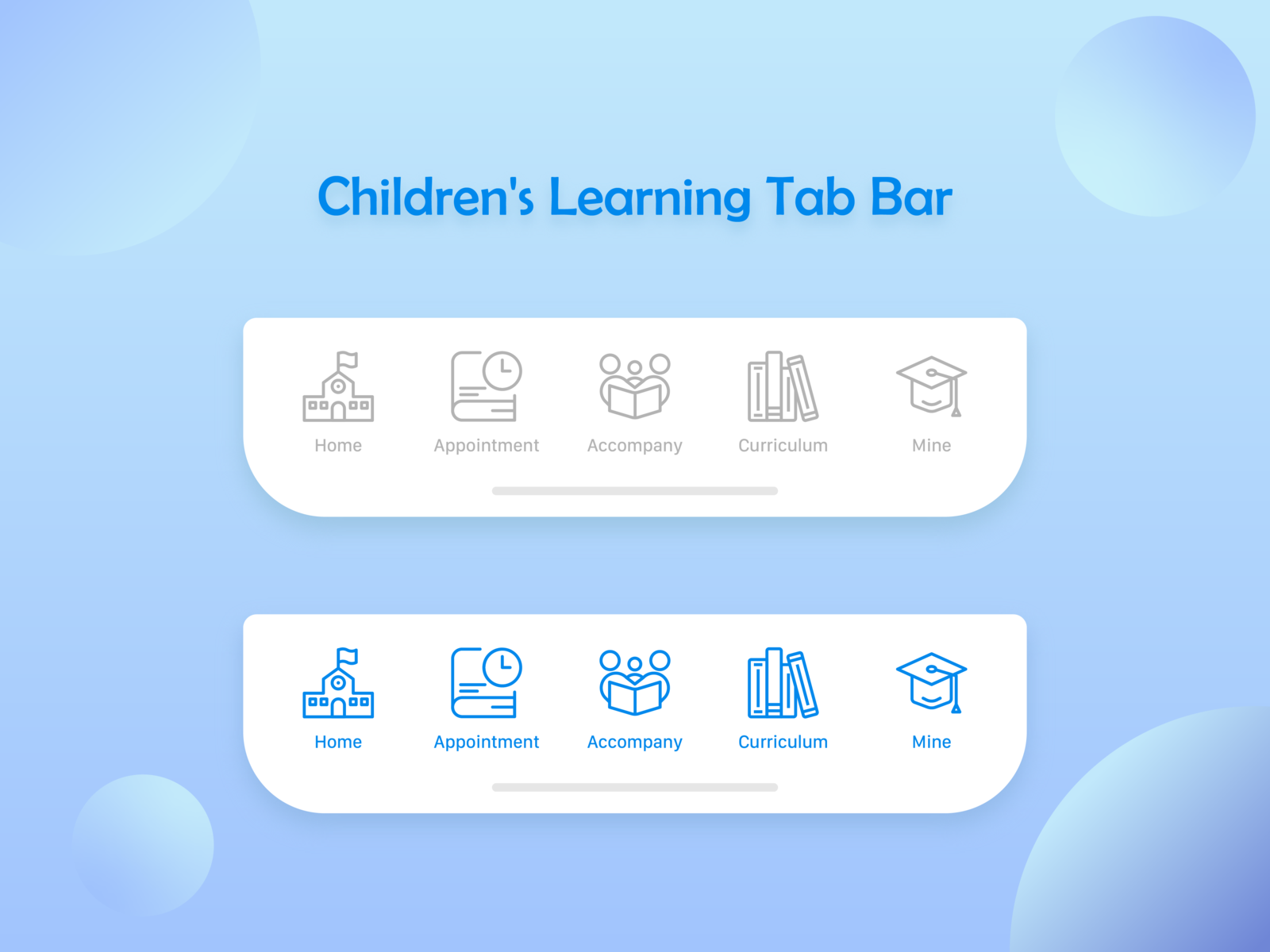 Children's Learning Tab Bar by JunWade Ho on Dribbble