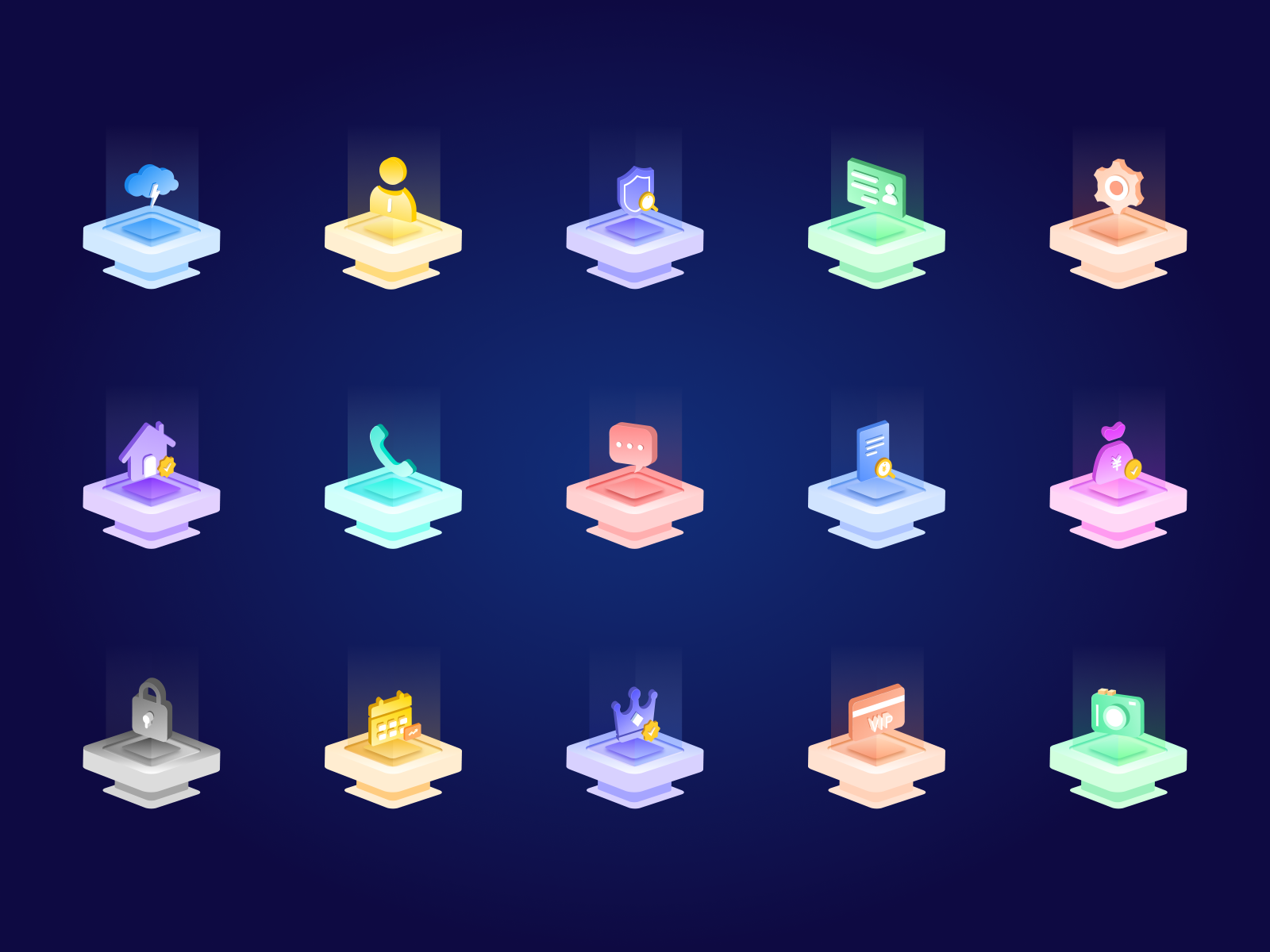 2.5D icon by 刘宁 on Dribbble