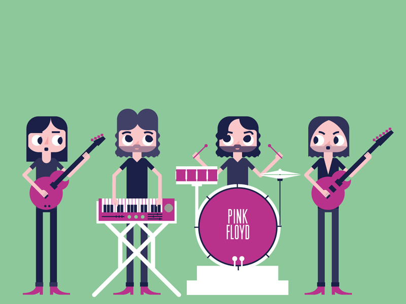 Rock Band | Pink Floyd by Cedric Bucaille on Dribbble