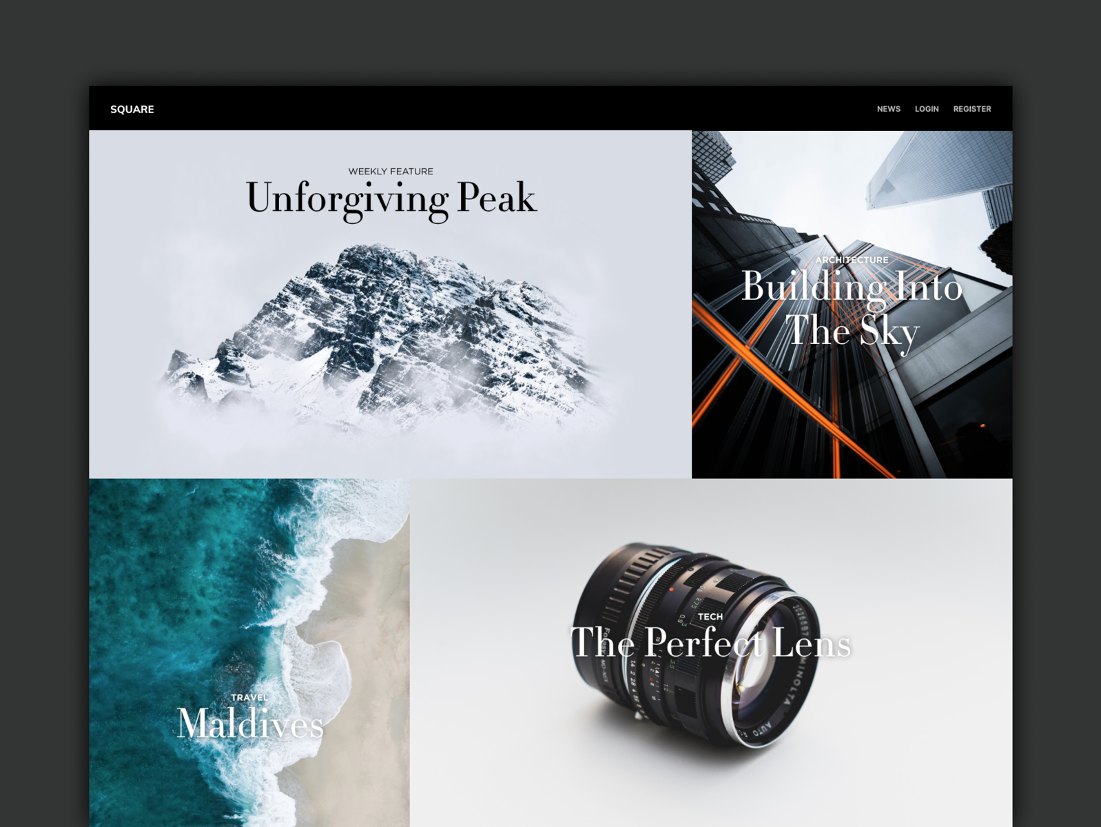 Square UI/UX Web Design by Fredrik on Dribbble