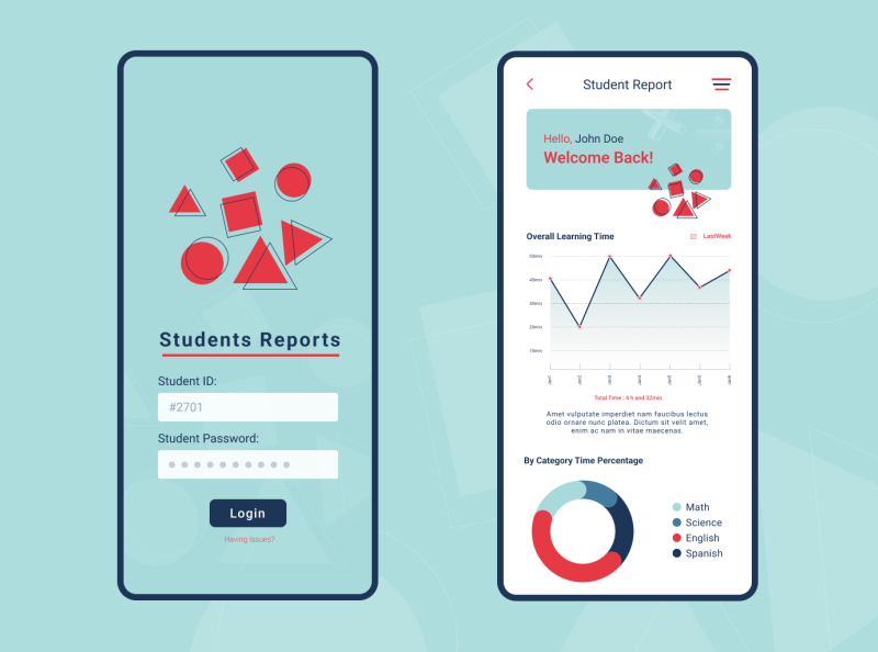 Students Reports App by Ahmed Sharaf on Dribbble