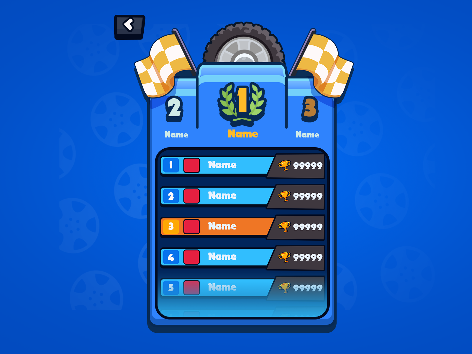 Leaderboard Ui game Racing by NoA on Dribbble