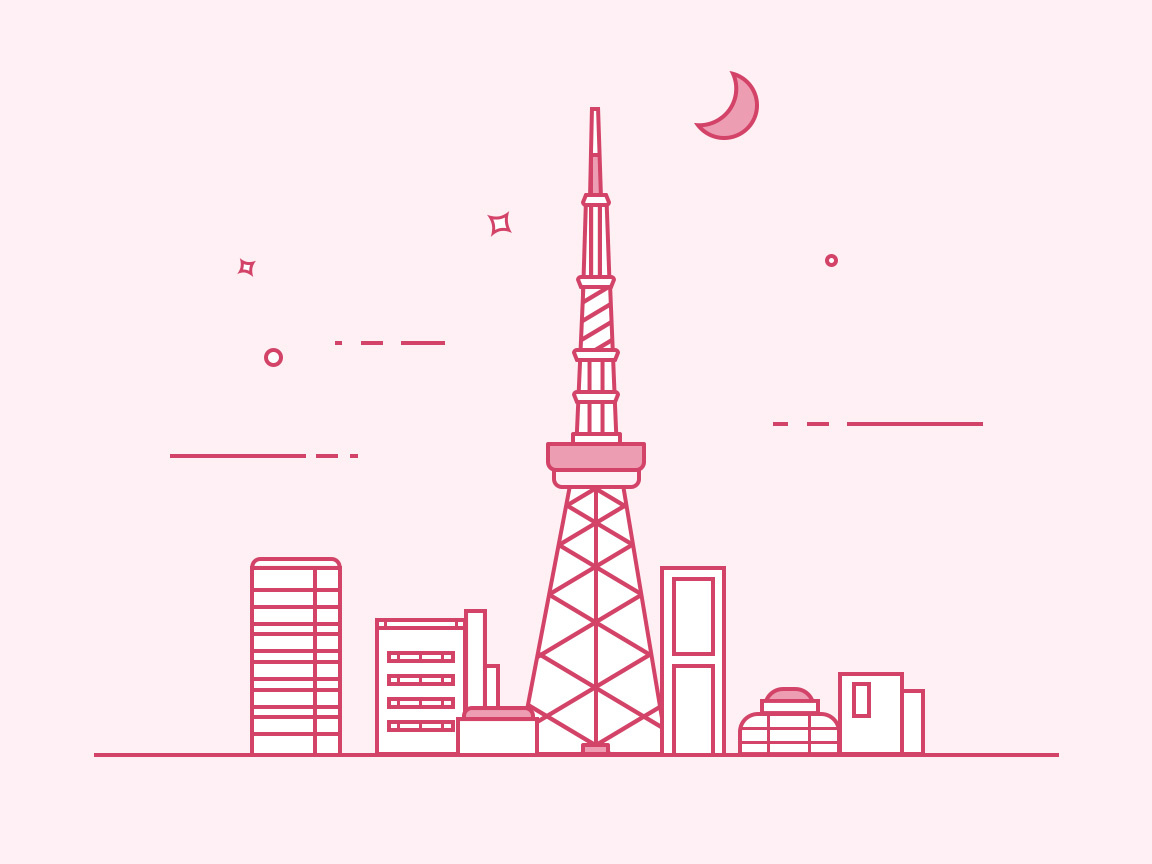 Tokyo Tower by srainw on Dribbble