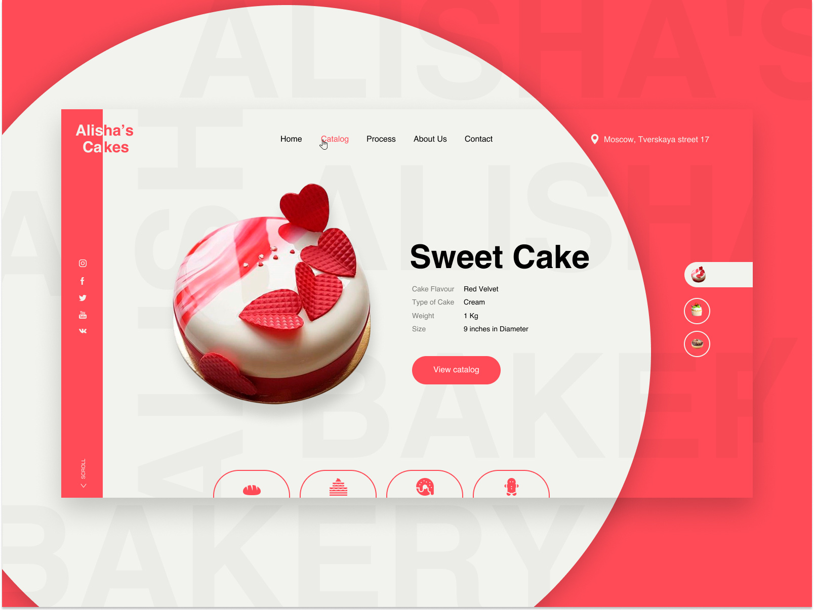 Concept of Cake shop by Алена Евдокимова on Dribbble
