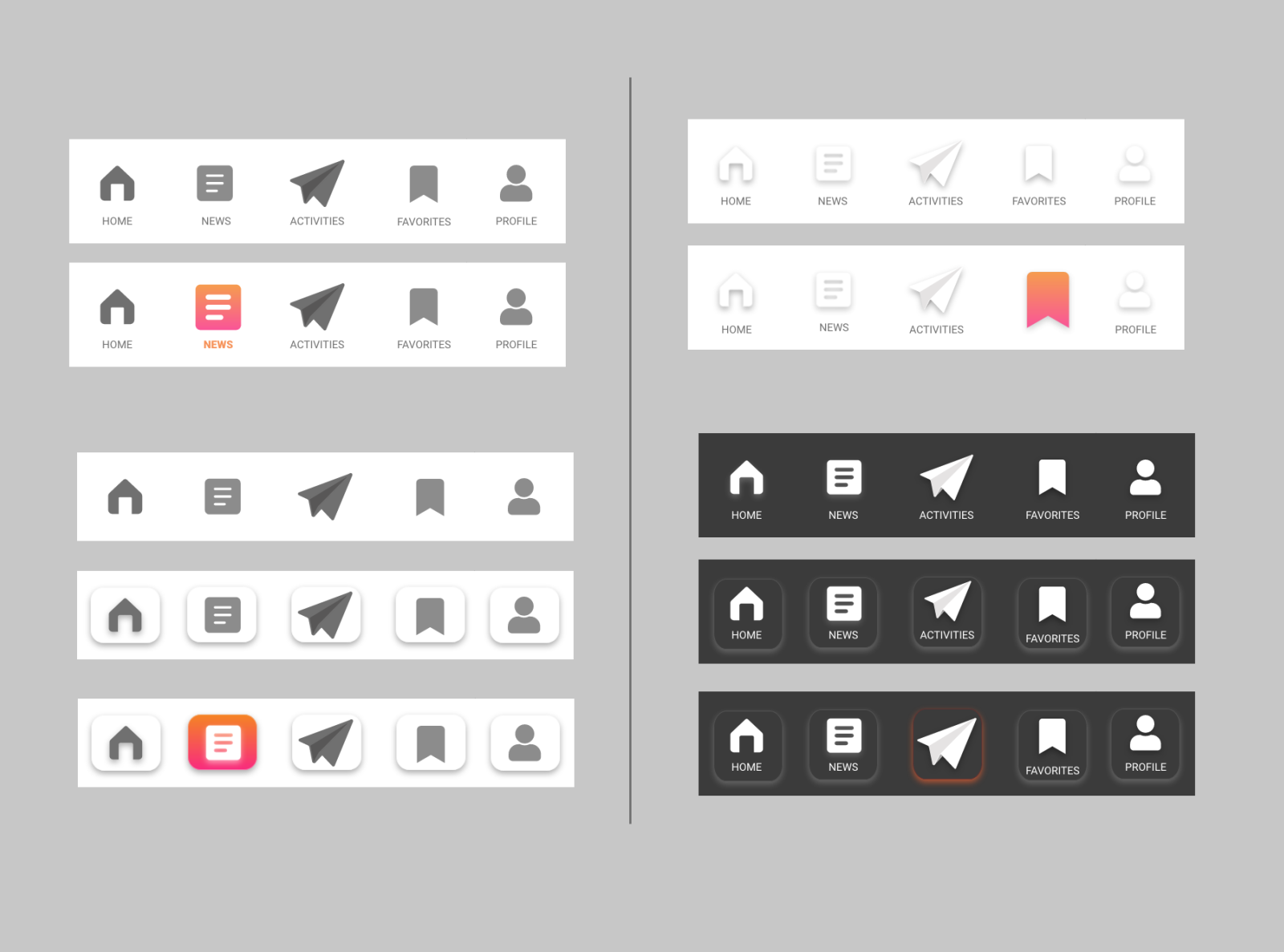 Custom Nav bar / Menu by Yann on Dribbble