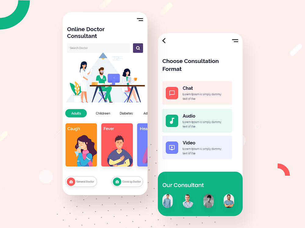 Online Doctor App Ui by CreativePeoples on Dribbble