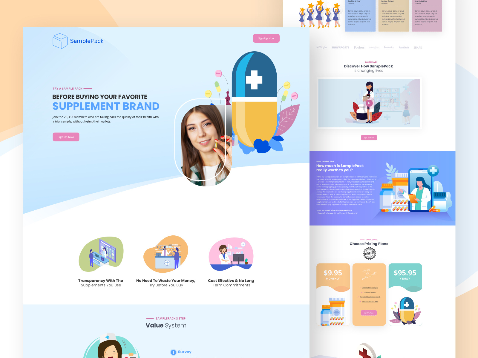 Sample Pack landing page by CreativePeoples on Dribbble