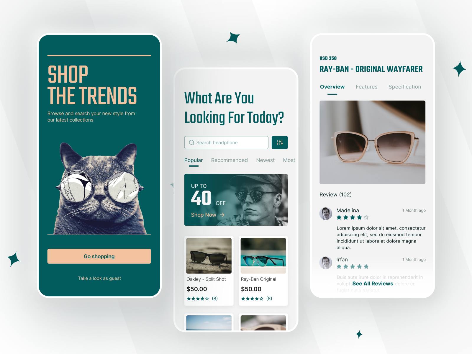 Eye Glass App Ui by CreativePeoples on Dribbble
