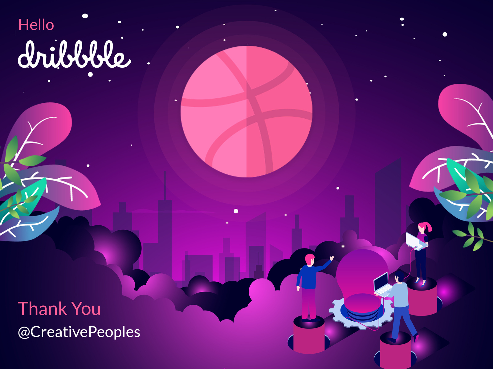 Hello Dribbble! by CreativePeoples on Dribbble