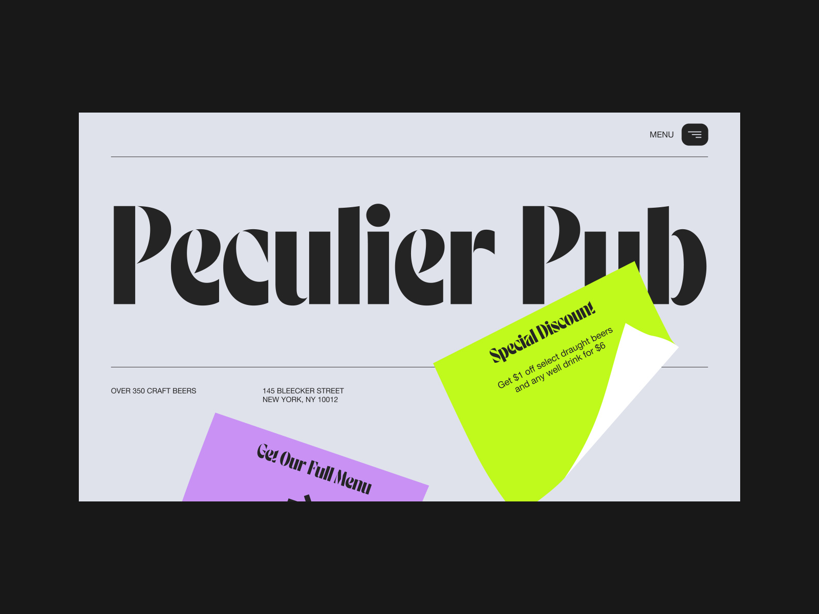 Peculier Pub by Arina Klimova on Dribbble