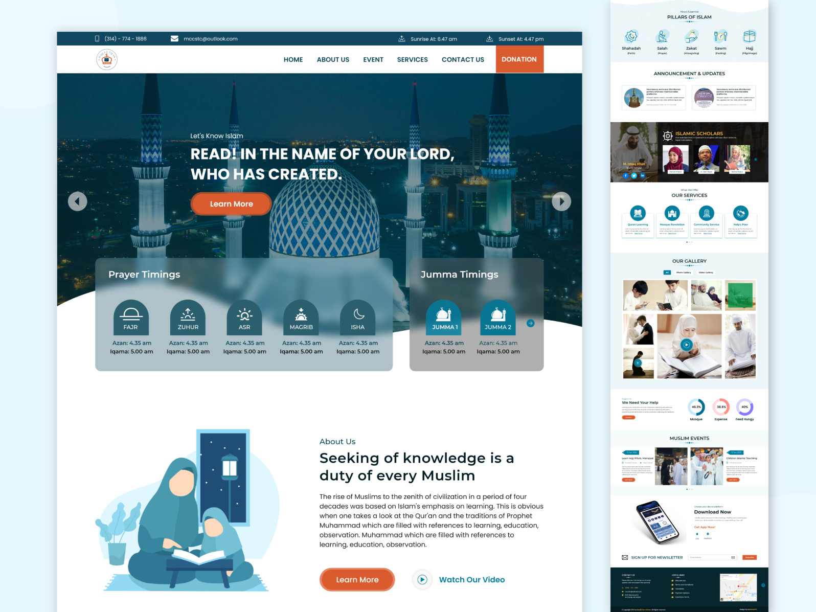 Islamic Landing Page by Md. Al Amin on Dribbble
