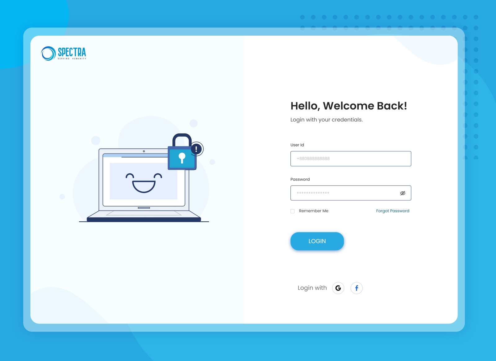 SPECTRA - Login in Page by Md. Al Amin on Dribbble