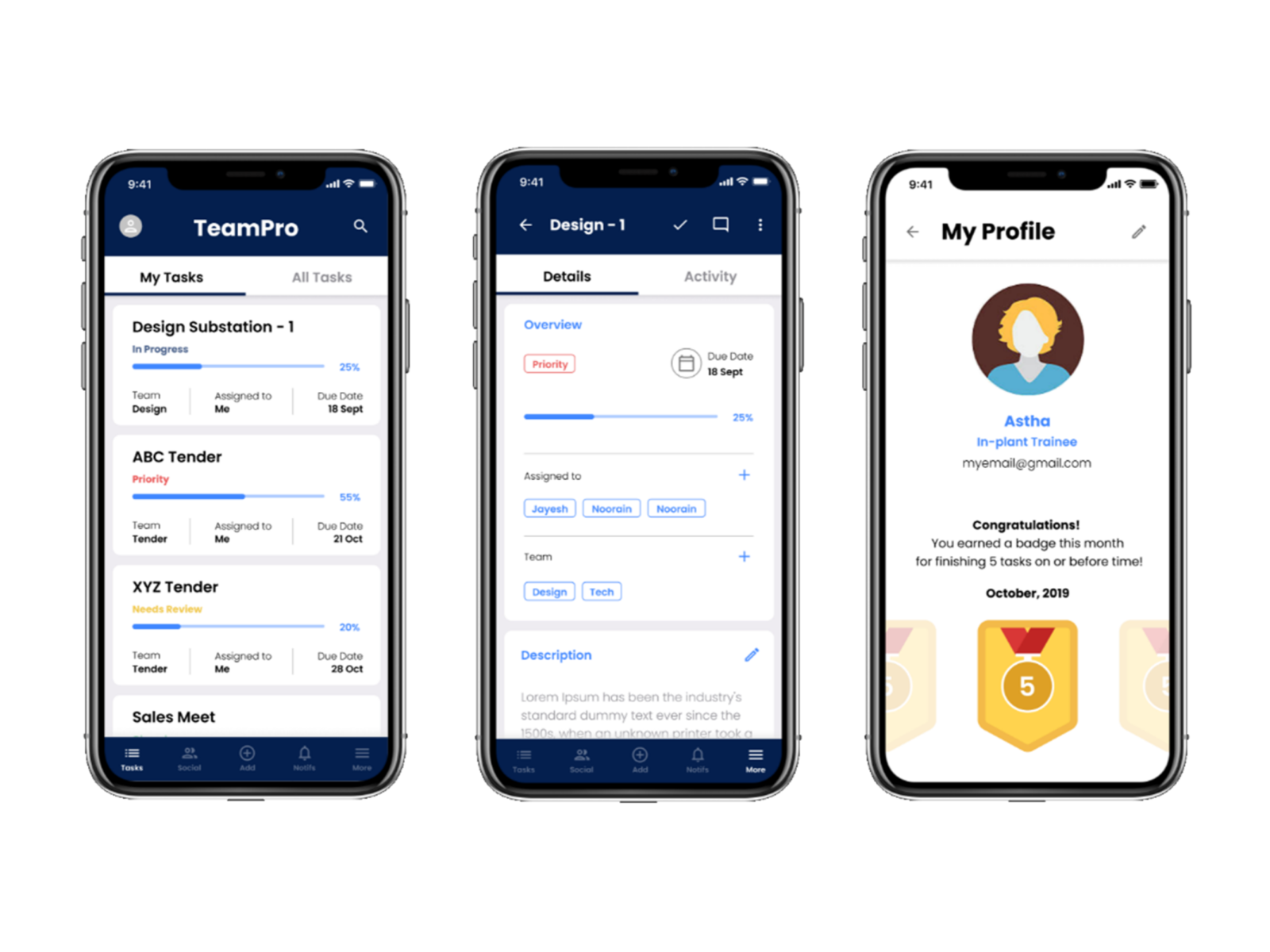 Team Management App - UI and UX Design by the_designsoul on Dribbble