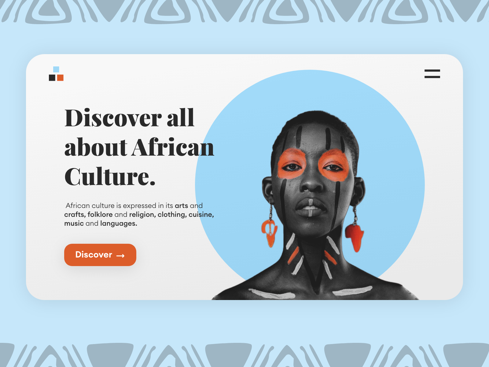 African Culture - Landing Page by Flora Damiano on Dribbble