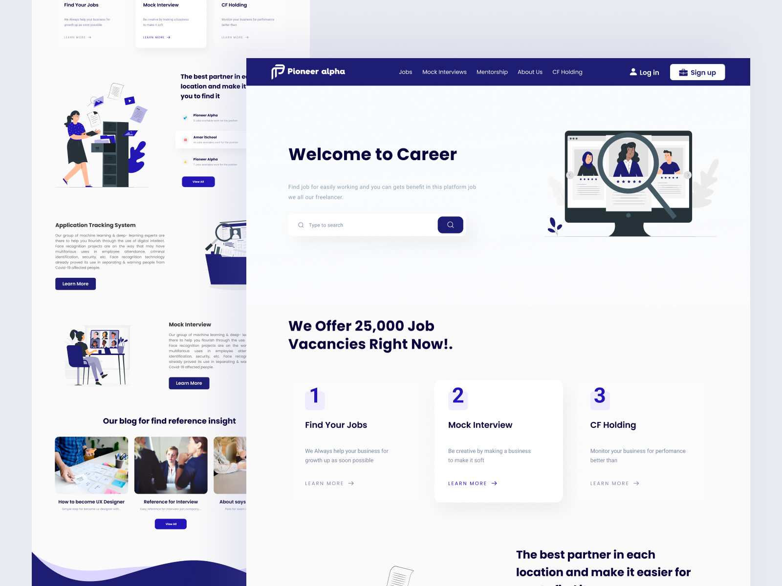 Minimal Career Website UI Design | Career Web UI Design by Muntasir ...