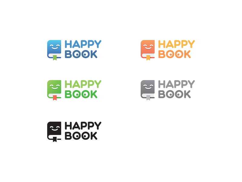 Happy Book Logo by Dmitriy Mir on Dribbble