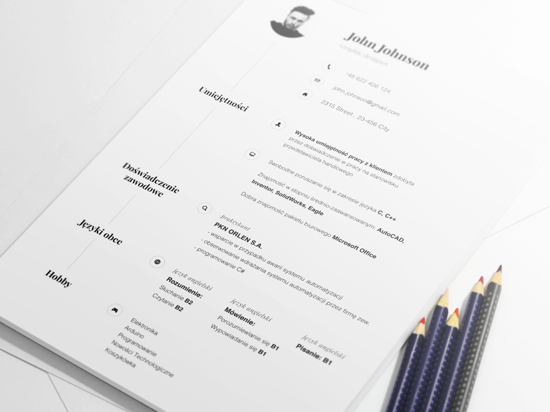 Resume by Michael Korwin on Dribbble
