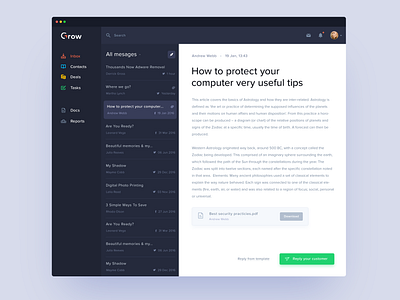 GROW - inbox by Michael Korwin on Dribbble