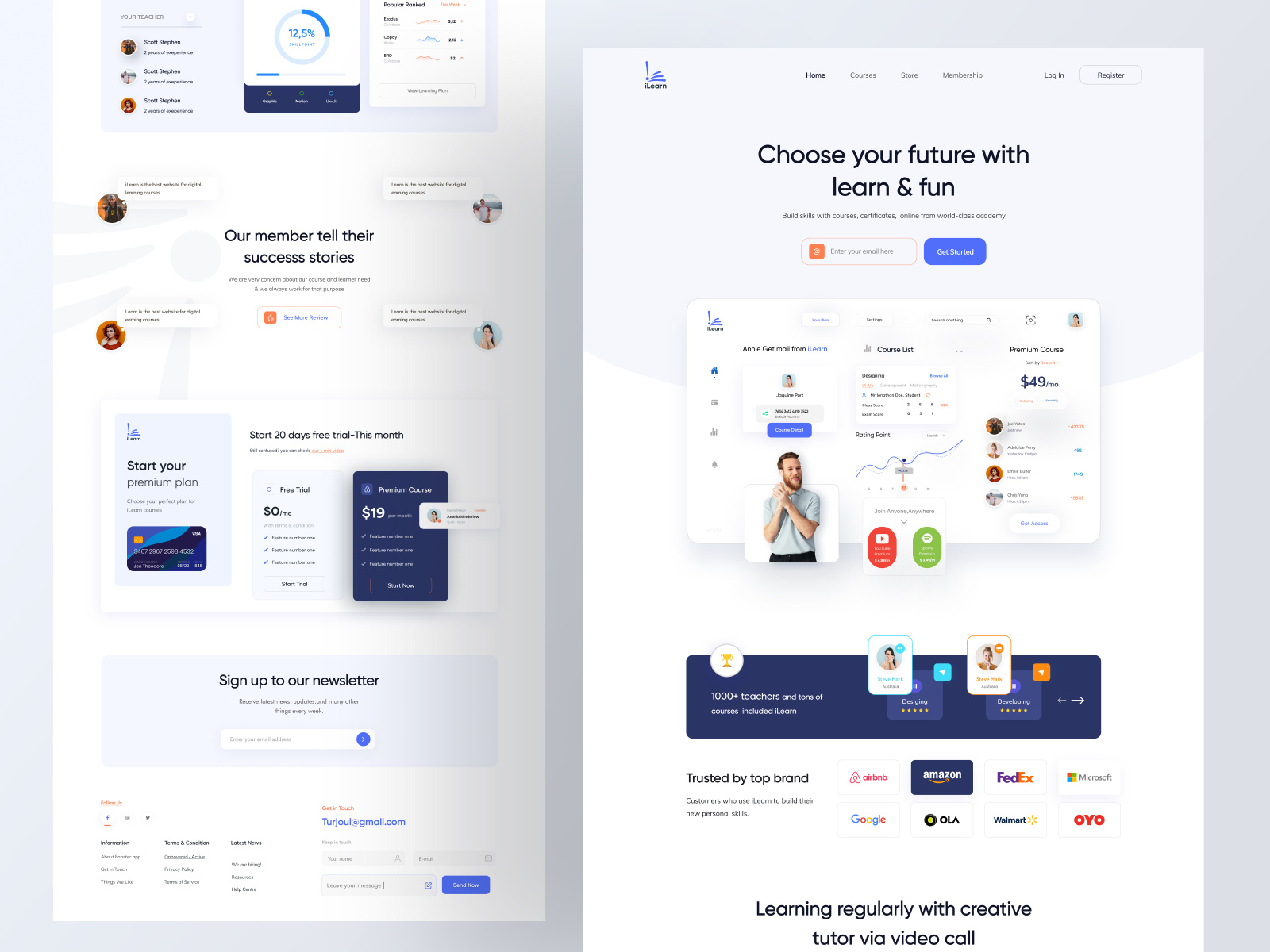 iLearn Learning Website Ui 2020 by Turja Sen Das Partho on Dribbble