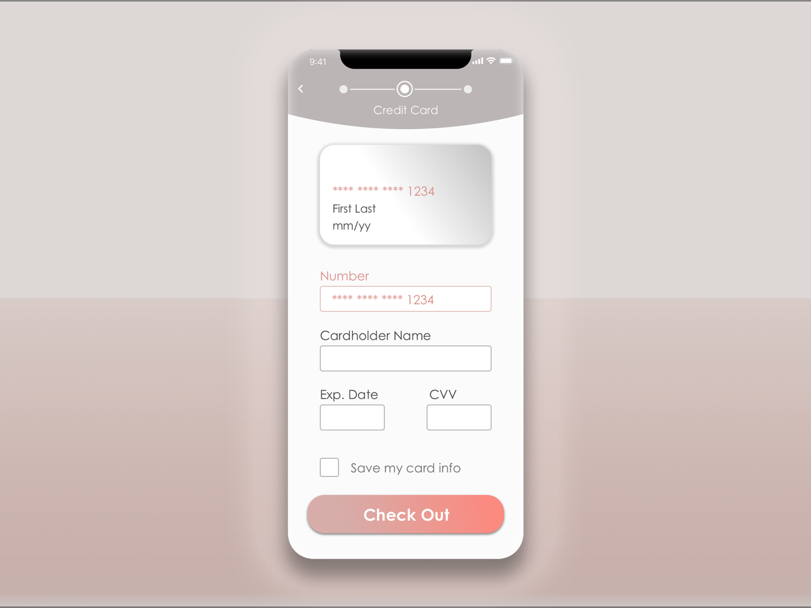 Daily UI 002 - A simple credit card checkout screen by Jacky C. Yang on ...