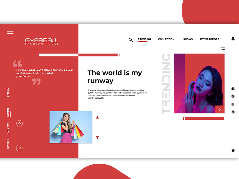 Website Homepage UI Design for Fashion Shop by Shahidul Karim on Dribbble