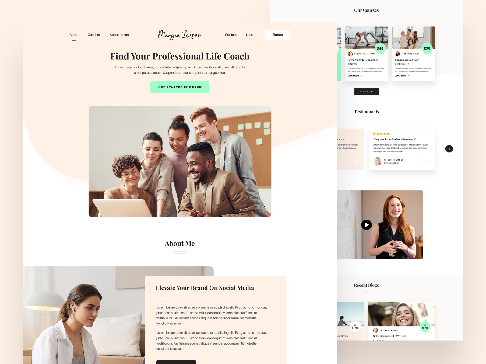 Coaching website Ui/Ux design - Online course learning UI design by ...
