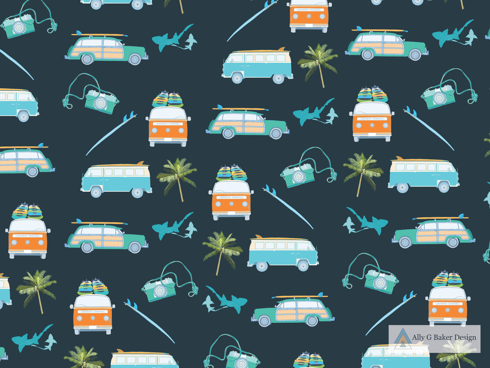 Surf Pattern. by Ally G Baker on Dribbble