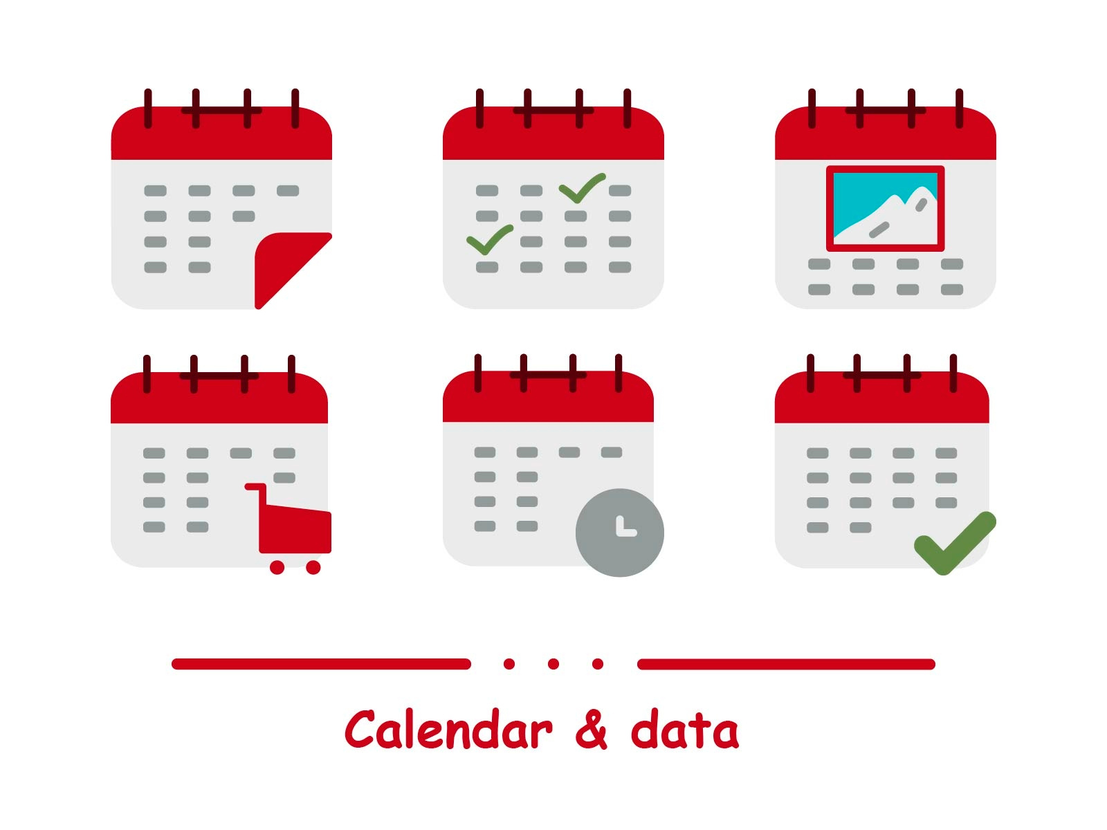 Calendar and data by Nataliia Torskaya on Dribbble