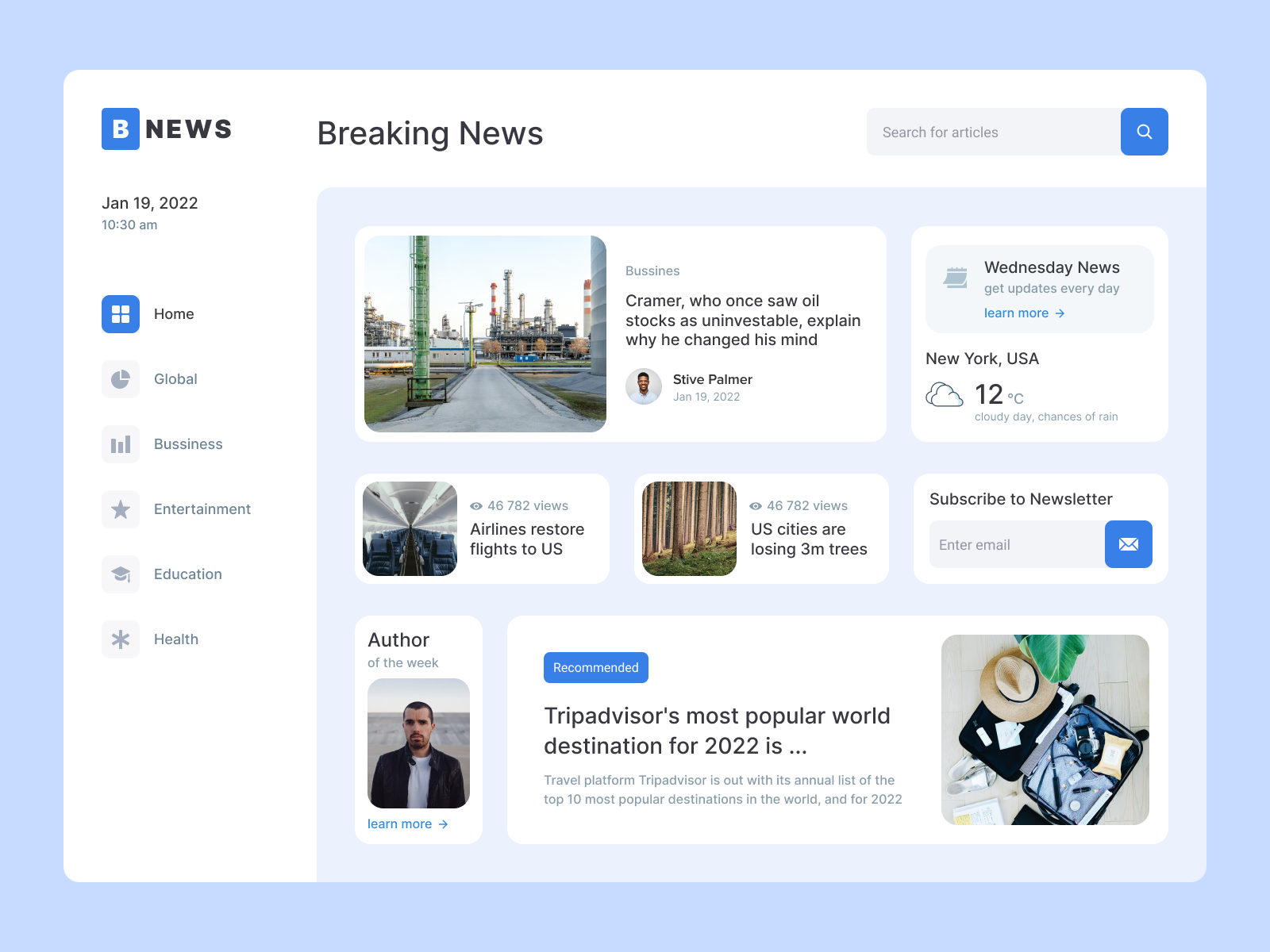 News App by Rhinoda Team on Dribbble