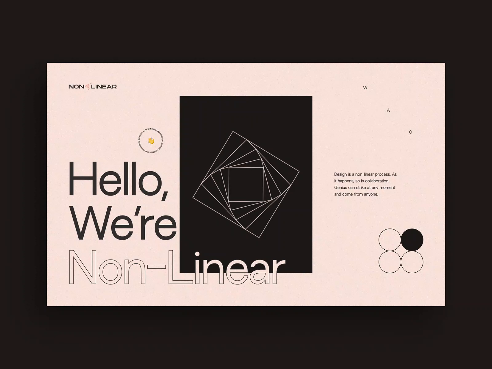 Non-Linear Website V2 - Hero / Case Study by Quintin Lodge for Non ...
