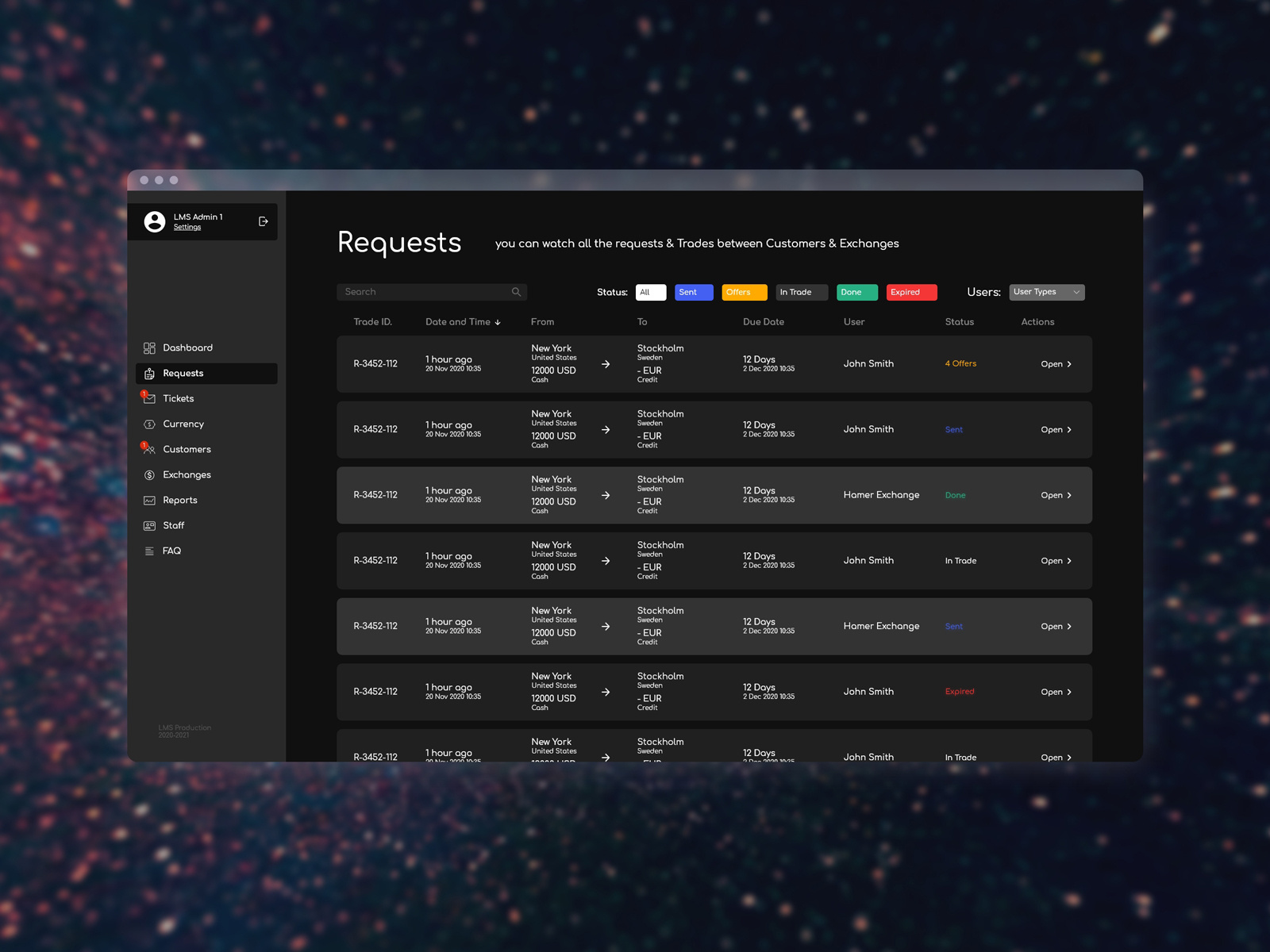 Table design - Currency Exchange by Nima Shariati on Dribbble