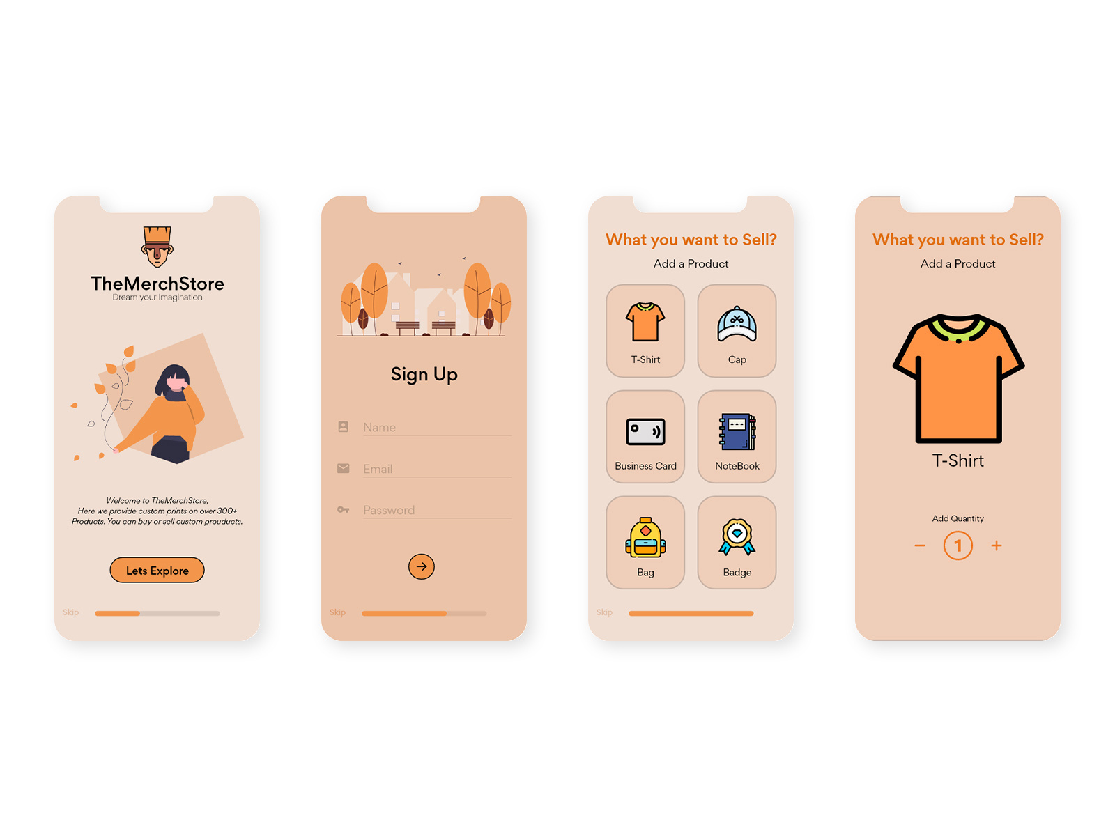 Merchandise App Store UI by Abhas Asati on Dribbble
