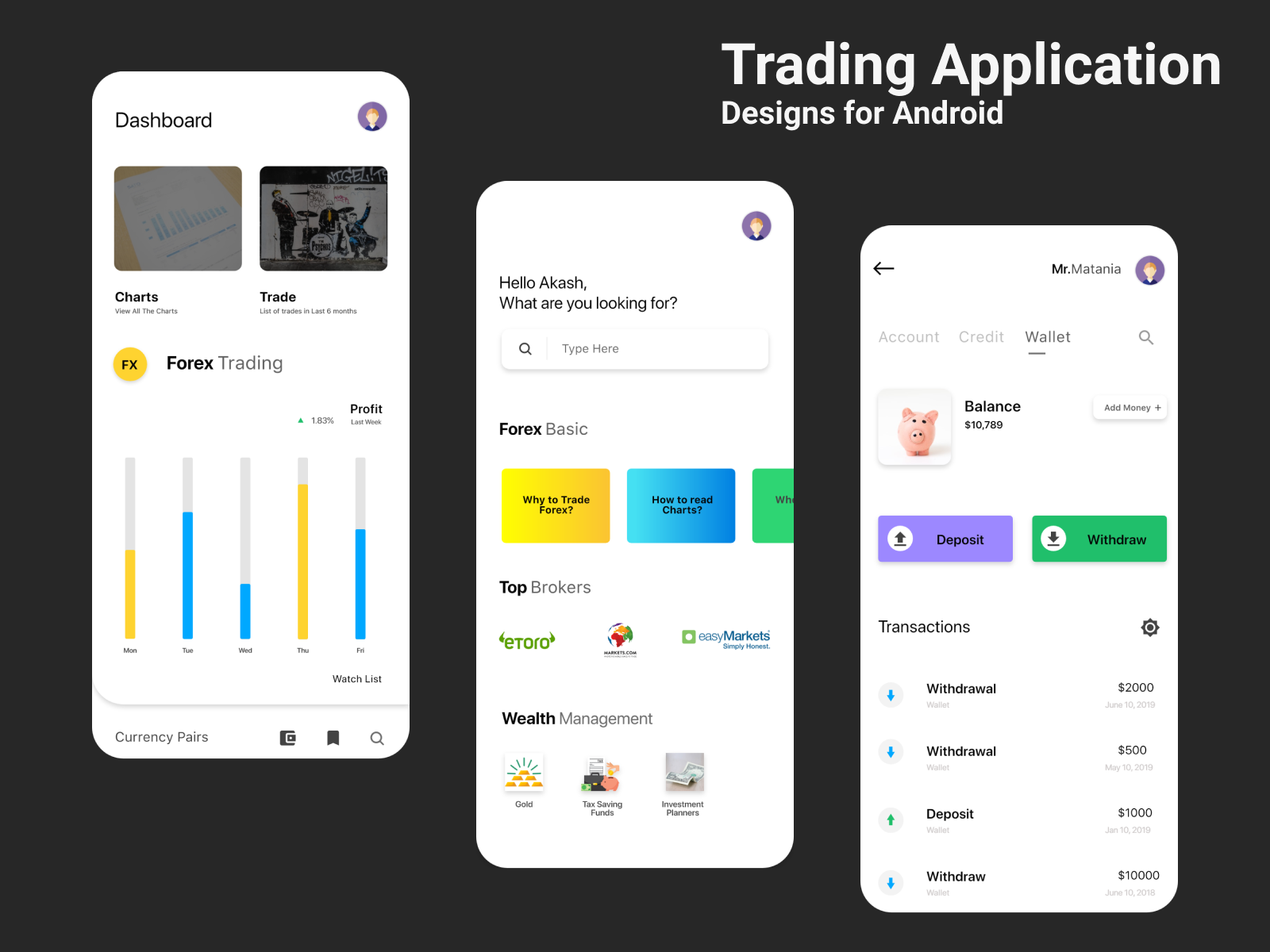 Android Fx App by Praveen Dehury on Dribbble