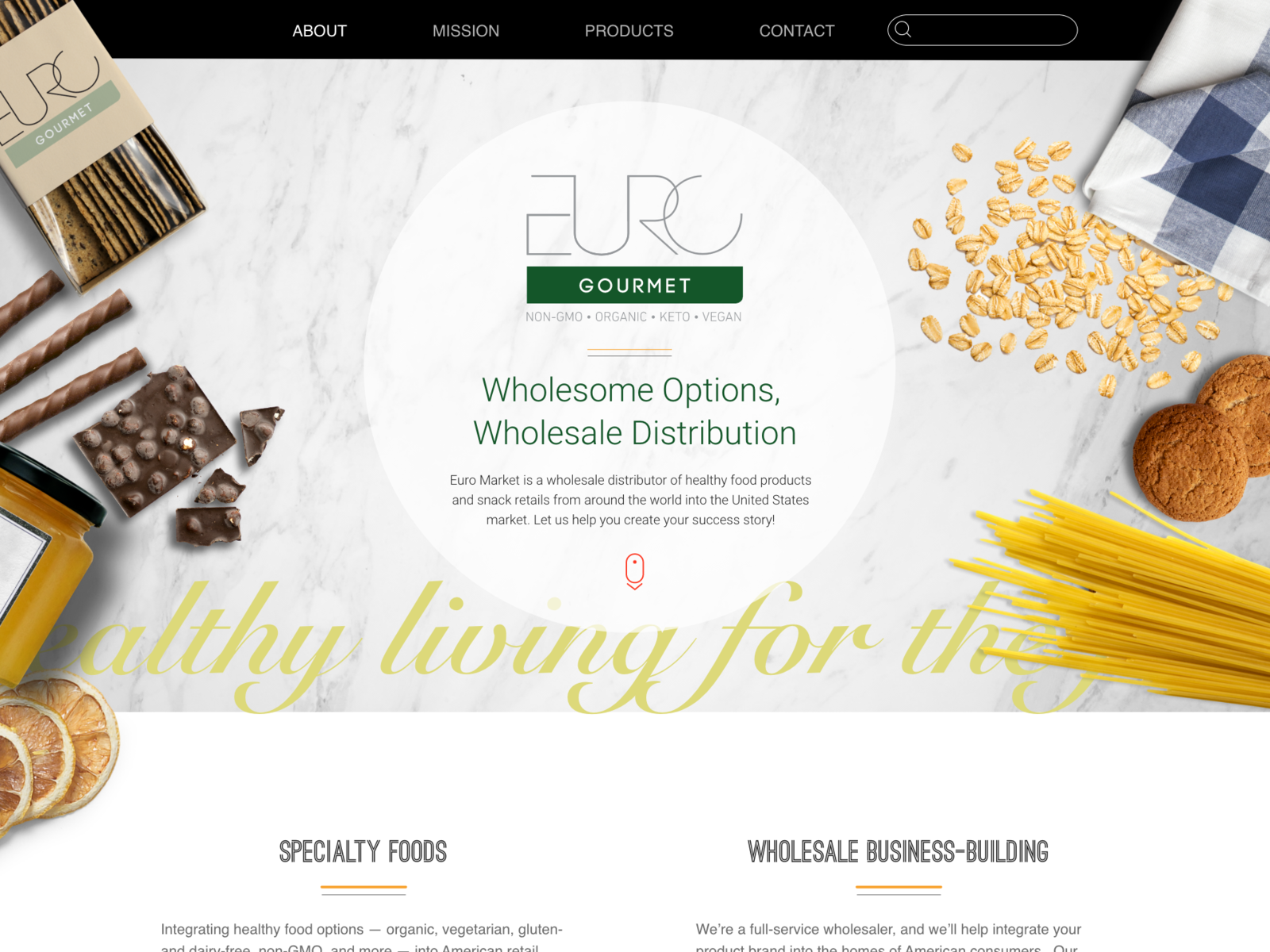 Euro Gourmet Website by Sabrina Matera on Dribbble