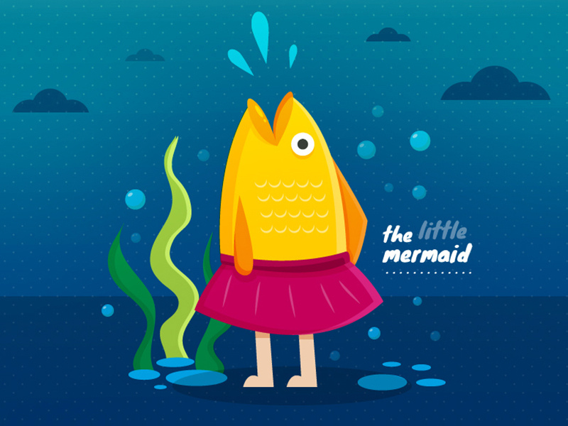 Reverse mermaid by Ashly Teoh on Dribbble