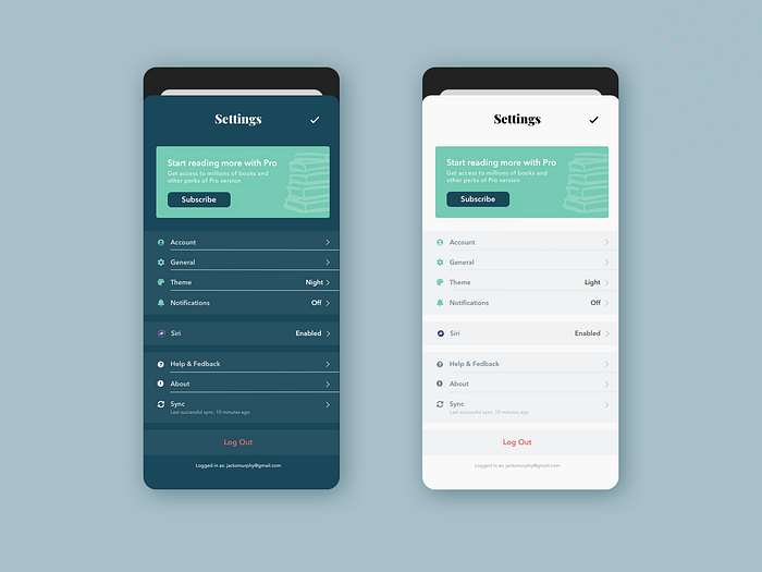 Settings UI designs, themes, templates and downloadable graphic ...
