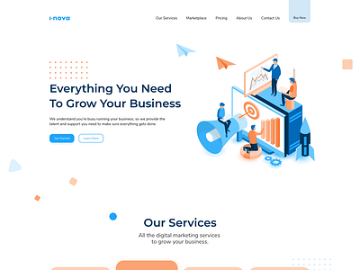 Marketing Agency - Web-design by Daniel Alexandru Tatu on Dribbble