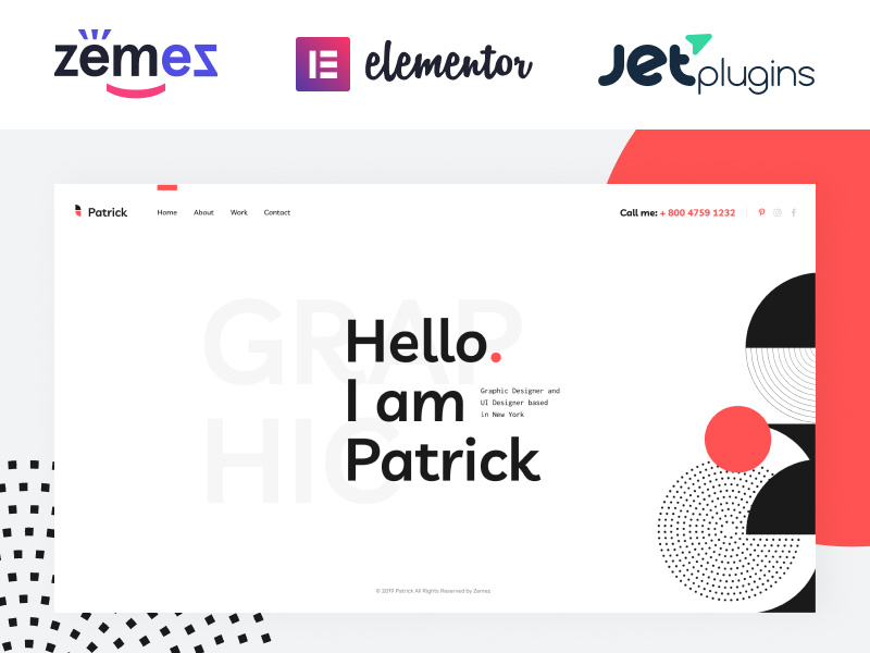 Patrick - Designer Portfolio Personal Promotion WordPress Theme by ...
