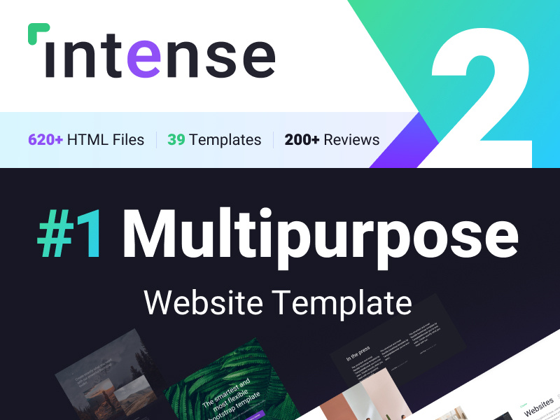 Intense - #1 HTML Bootstrap Website Template by Template Box on Dribbble