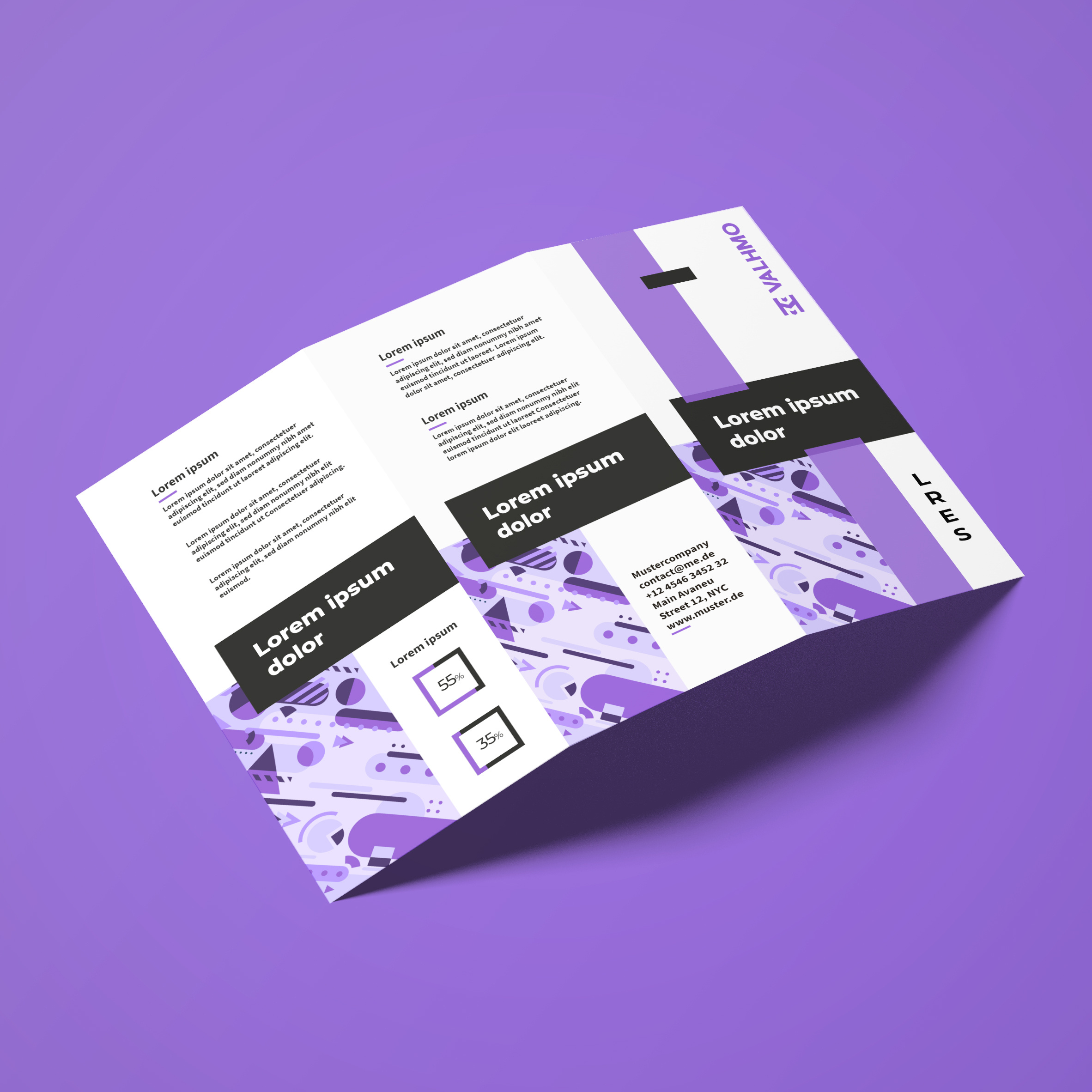 Brochure Design Purple by Fabian Krotzer on Dribbble