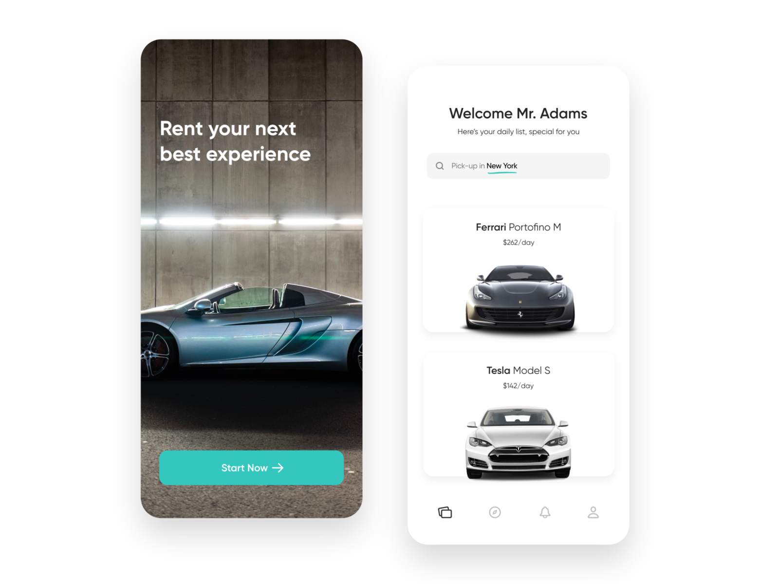 Rent a Car App by Emre Can Acer on Dribbble