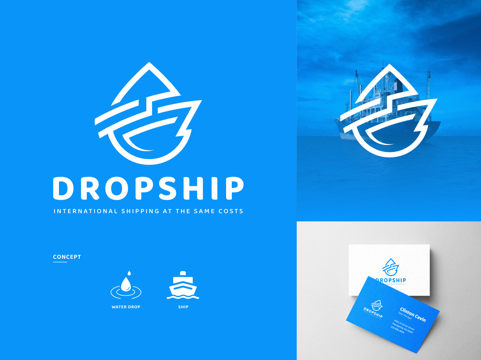 Drop Ship Logo by Rimon Hasan on Dribbble