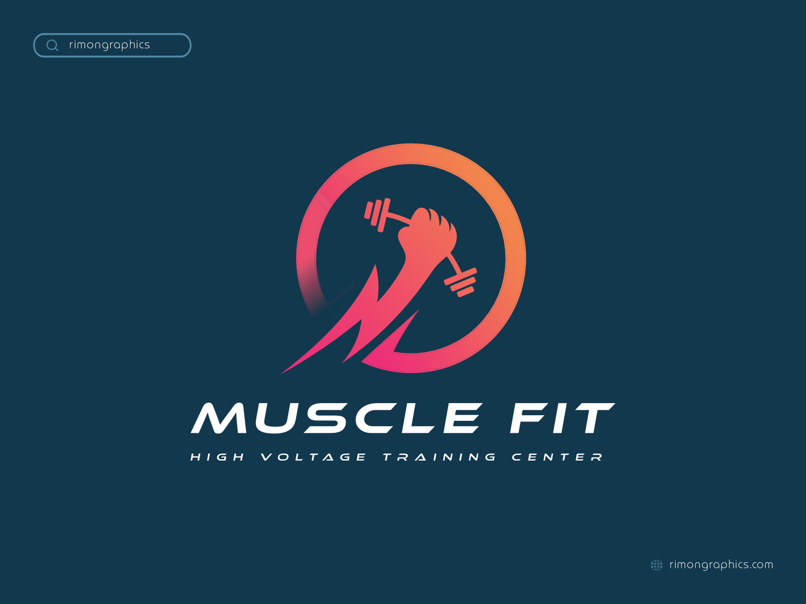 Muscle Fit Logo by Rimon Hasan on Dribbble