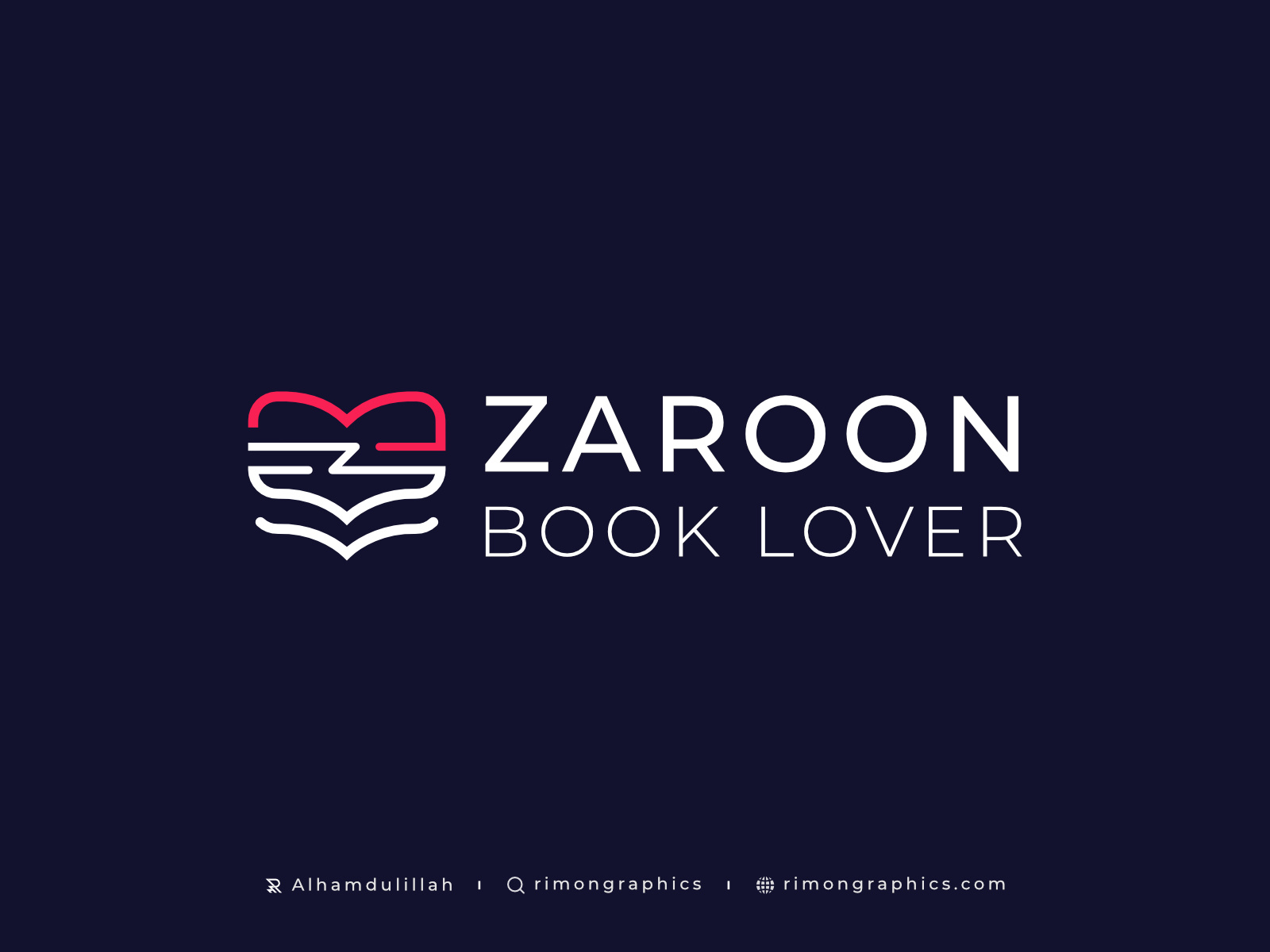 Zaroon Book Love Logo by Rimon Hasan on Dribbble