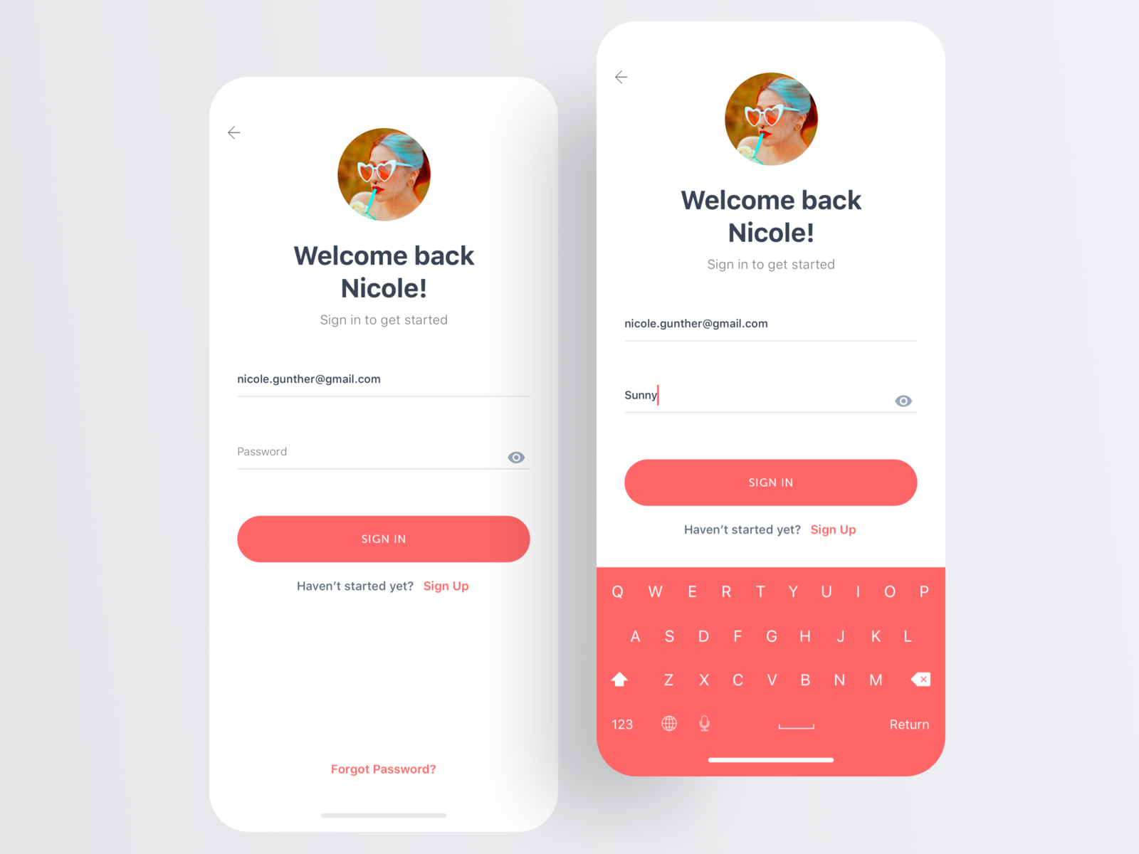 Sign in | Sign up UI by Denton Bishop on Dribbble