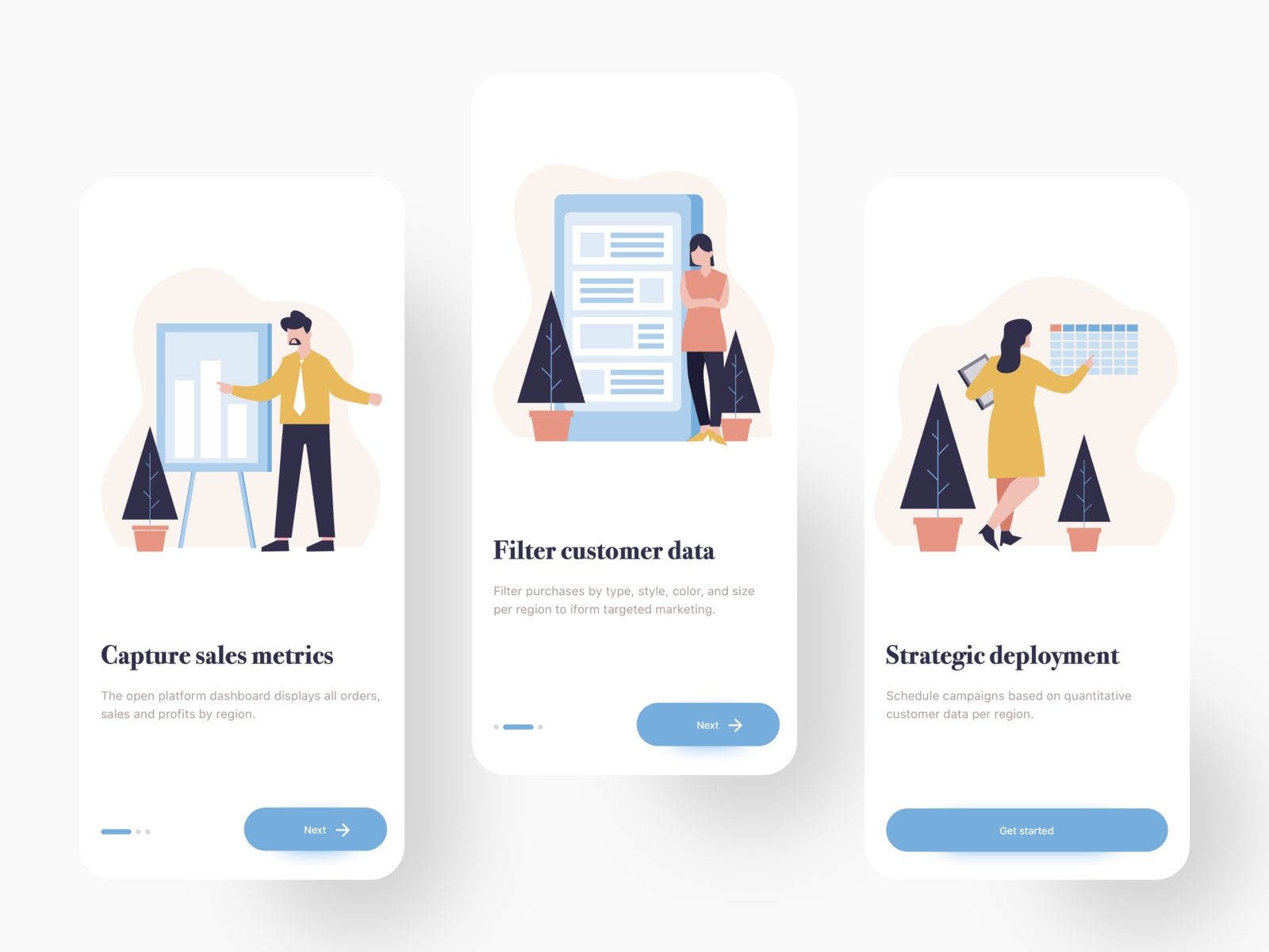 Onboarding UI by Denton Bishop on Dribbble