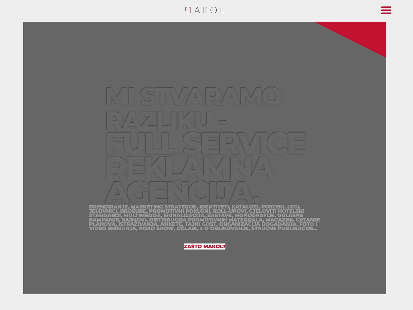 Makol homepage by Marko Srdoč on Dribbble