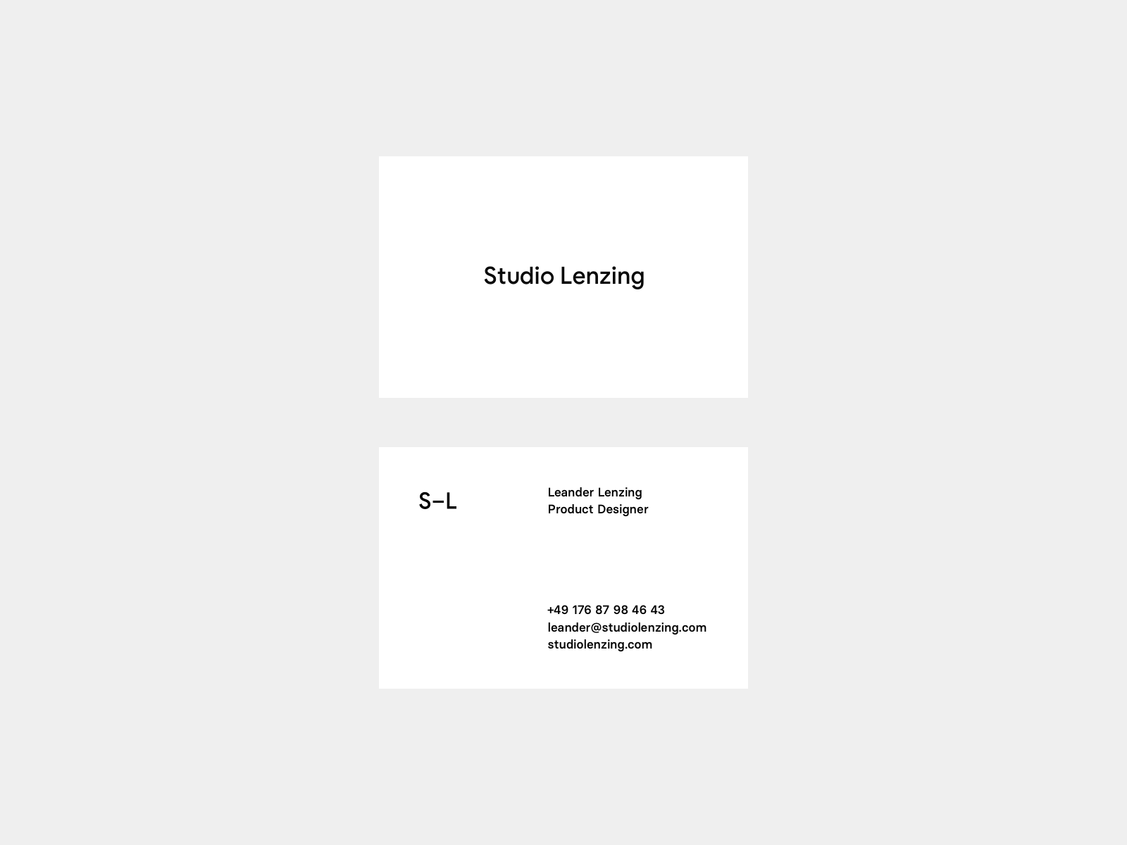 Studio Lenzing Businesscards by Leander Lenzing for Studio Lenzing on Dribbble