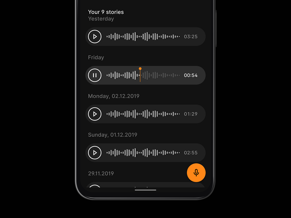 Audio Diary – Voice Memo App by Leander Lenzing for Studio Lenzing on ...