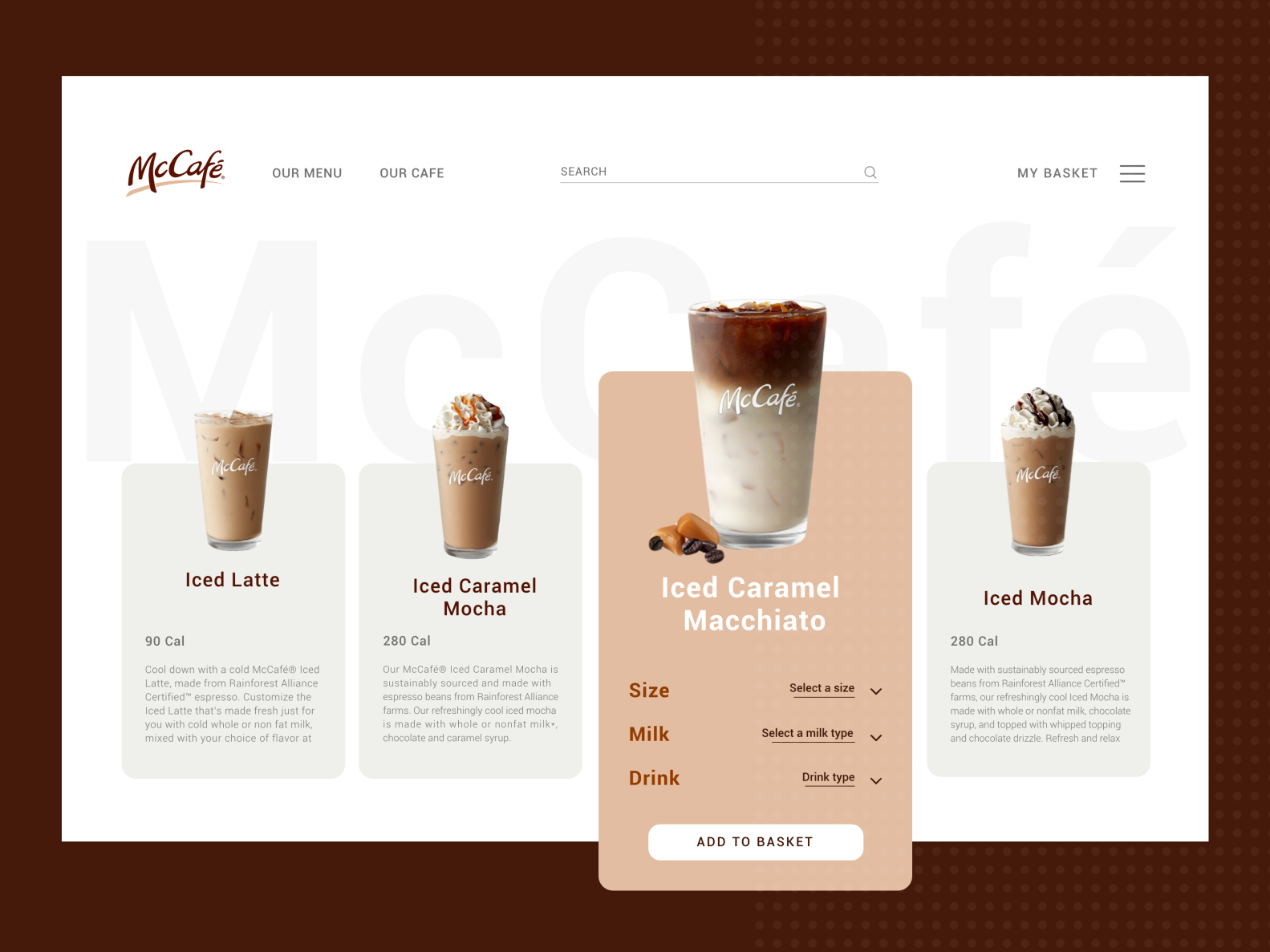 Mc Cafe Website Concept by shaivii on Dribbble